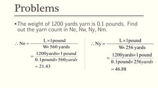 Yarn counting-system | PPTX