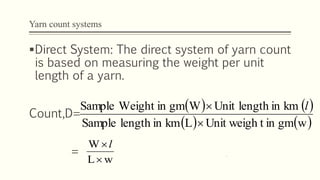 Yarn counting-system | PPTX
