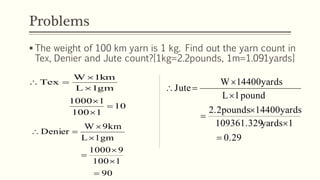 Yarn counting-system | PPTX