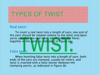 Yarn count Yarn Twist | PPTX