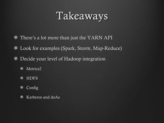 Building Applications on YARN | PPT