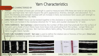 Yarn construction | PPTX