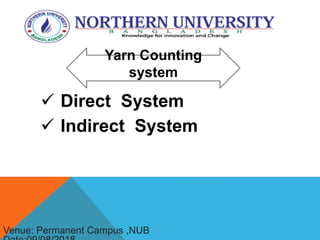 Yarn count | PPTX
