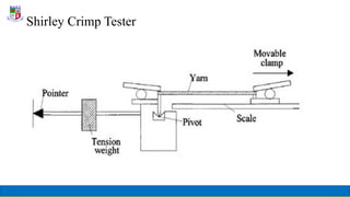 "Yarn Crimp: Understanding Its Role in Textile Performance" | PPTX