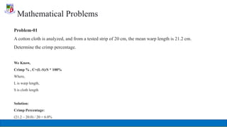 "Yarn Crimp: Understanding Its Role in Textile Performance" | PPTX