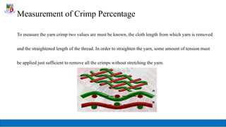 "Yarn Crimp: Understanding Its Role in Textile Performance" | PPT