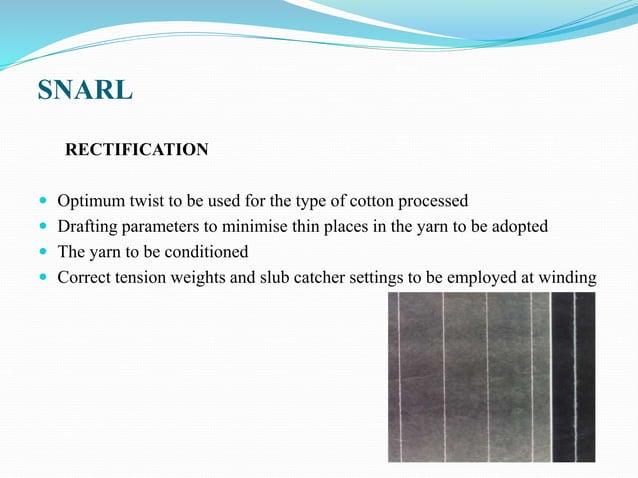 Yarn faults , causes and its remedies | PPTX