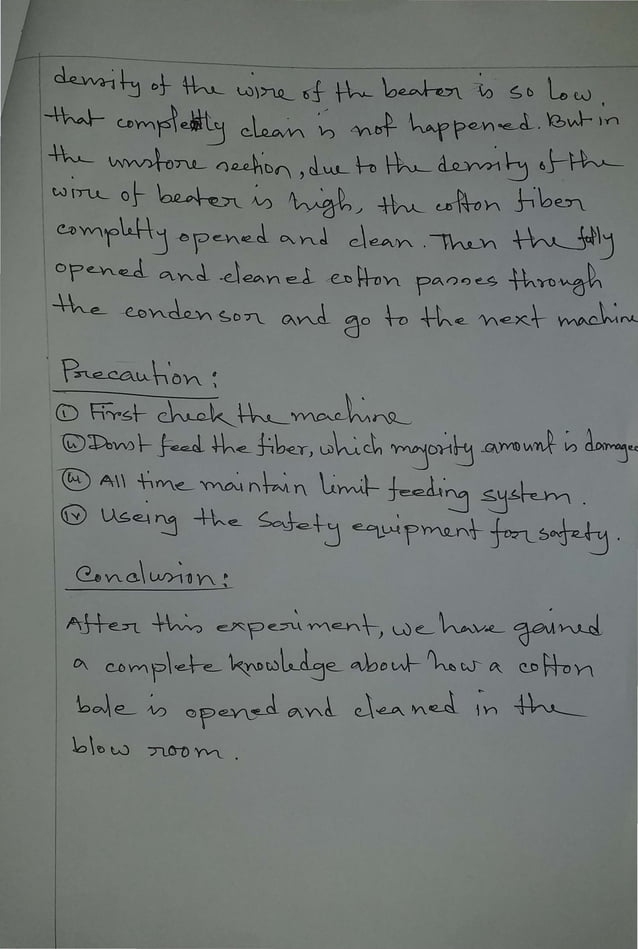 Yarn lab about blowing m/c | PDF