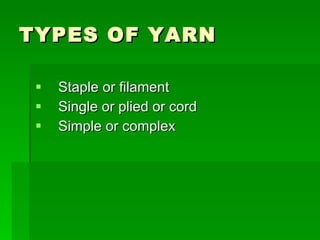 Yarn Manufacturing | PPS