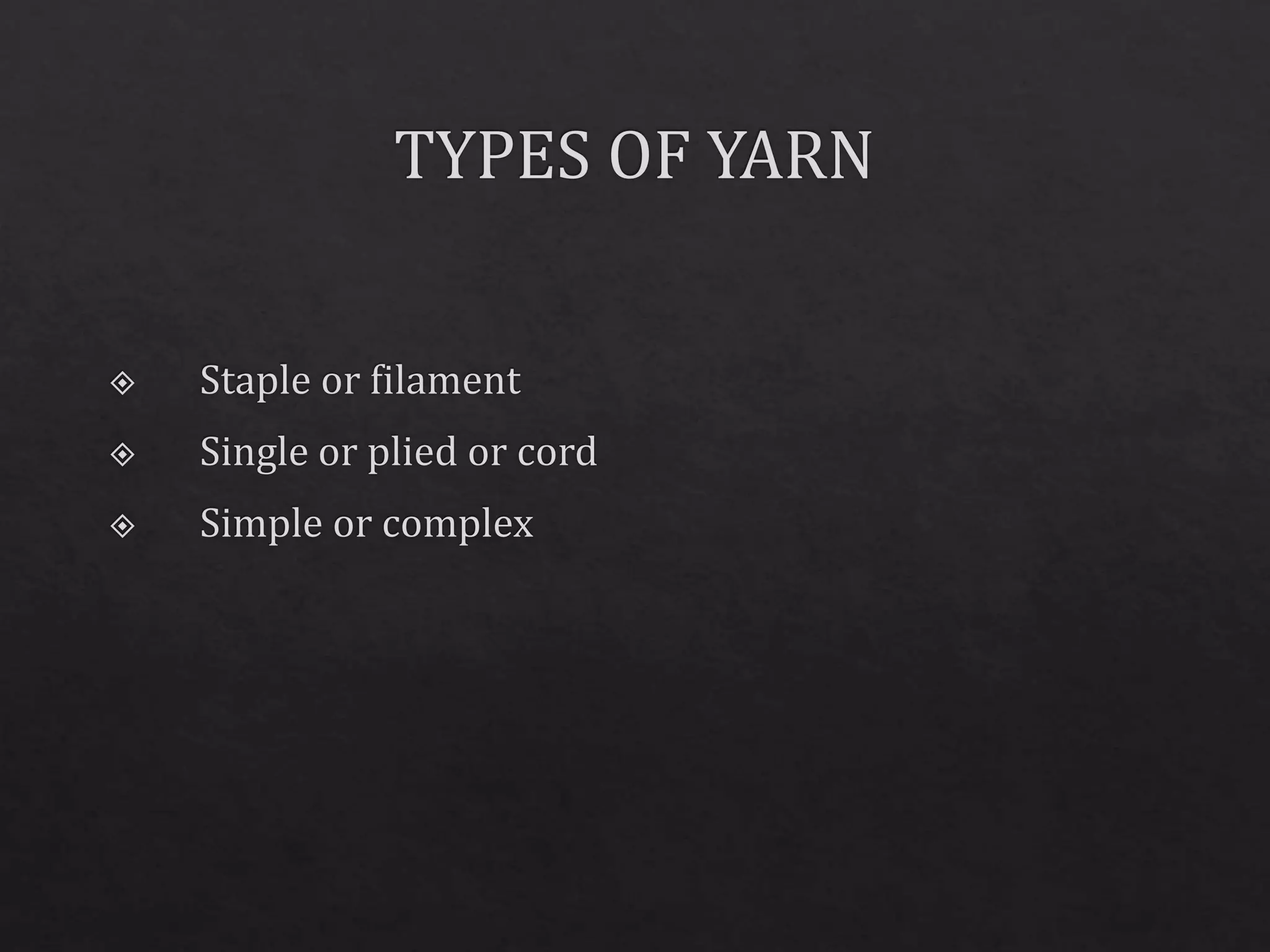 Yarn manufacturing process | PPTX