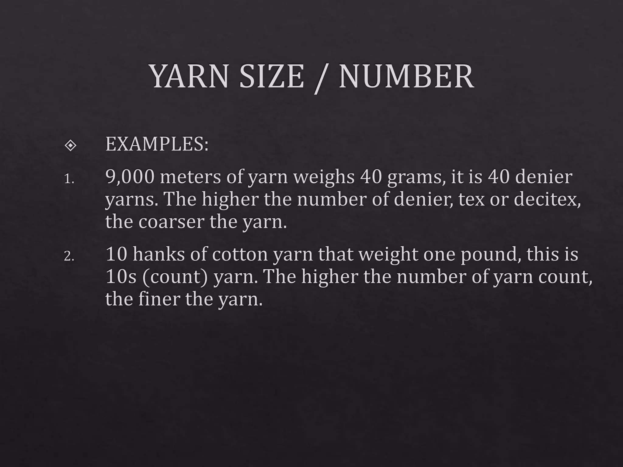 Yarn manufacturing process | PPTX
