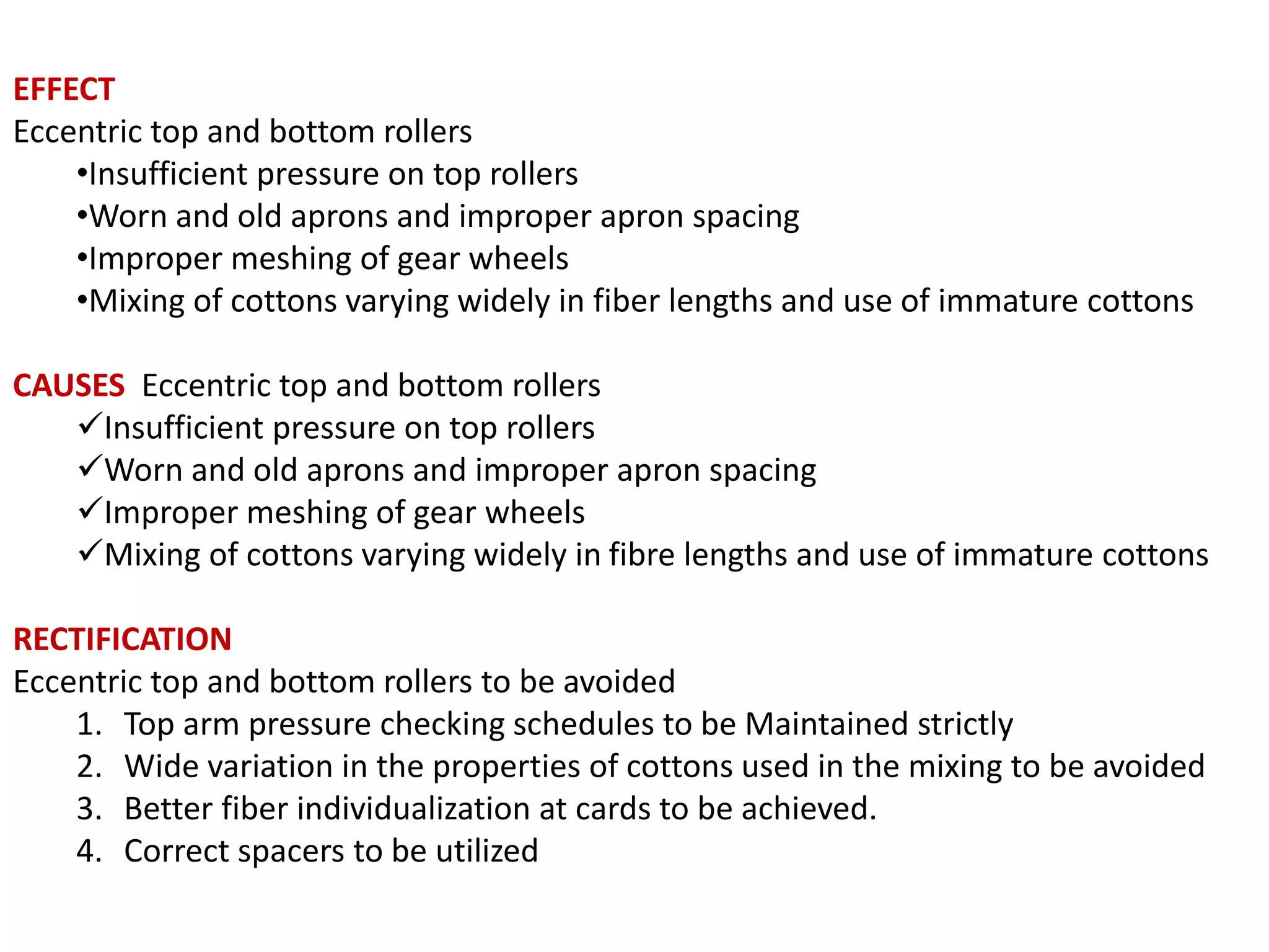 Yarn manufacturing (yarn faults) | PPTX