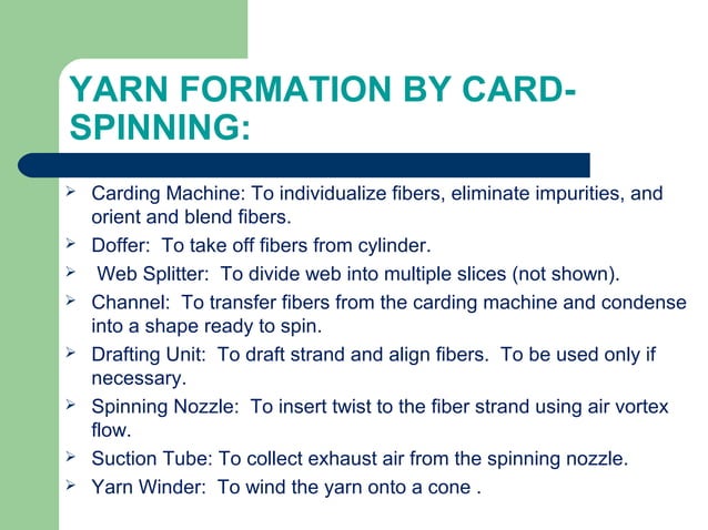 Presentation on Card-Spinning System | PPT