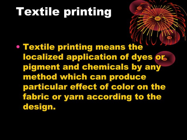 Yarn printing (Space dyeing) | PPT