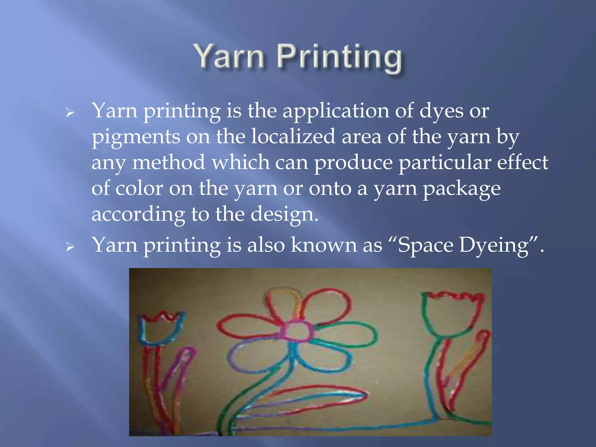 Yarn printing | PPTX