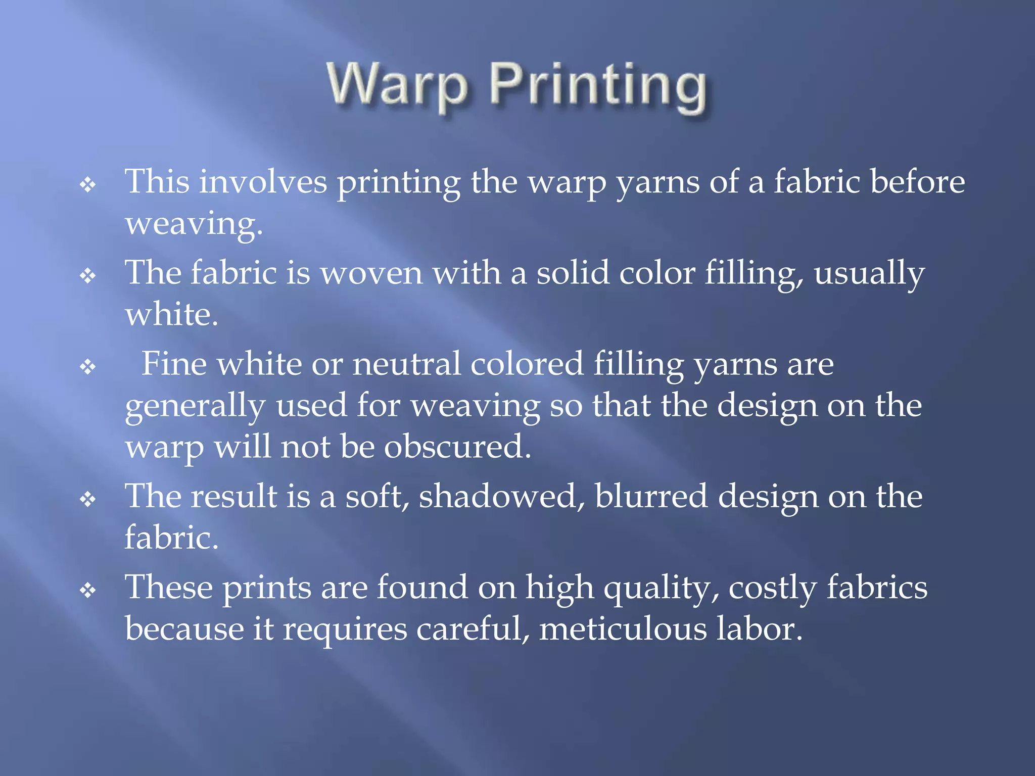 Yarn printing | PPTX