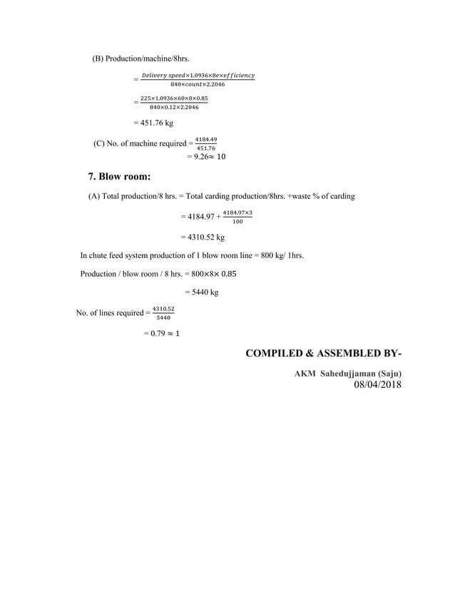 Spinning Plan Calculation | PDF | Needlework | Arts and Crafts