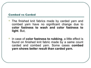 Guidelines for selection of yarn | PPT
