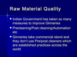 Yarn realisation in spinning mills | PPT