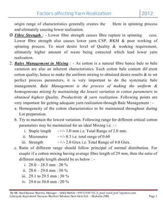 Yarn Realization | PDF