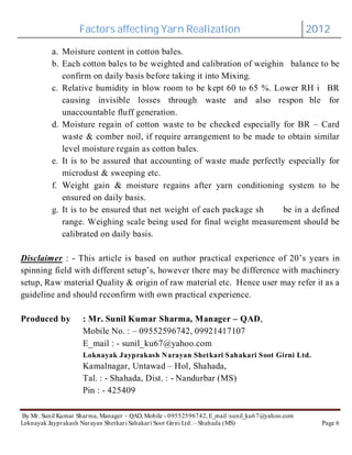 Yarn Realization | PDF