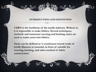 Yarns presentation for housekeeping in hotels | PPT