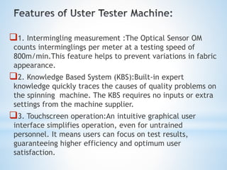 Yarn testing machine's | PPTX