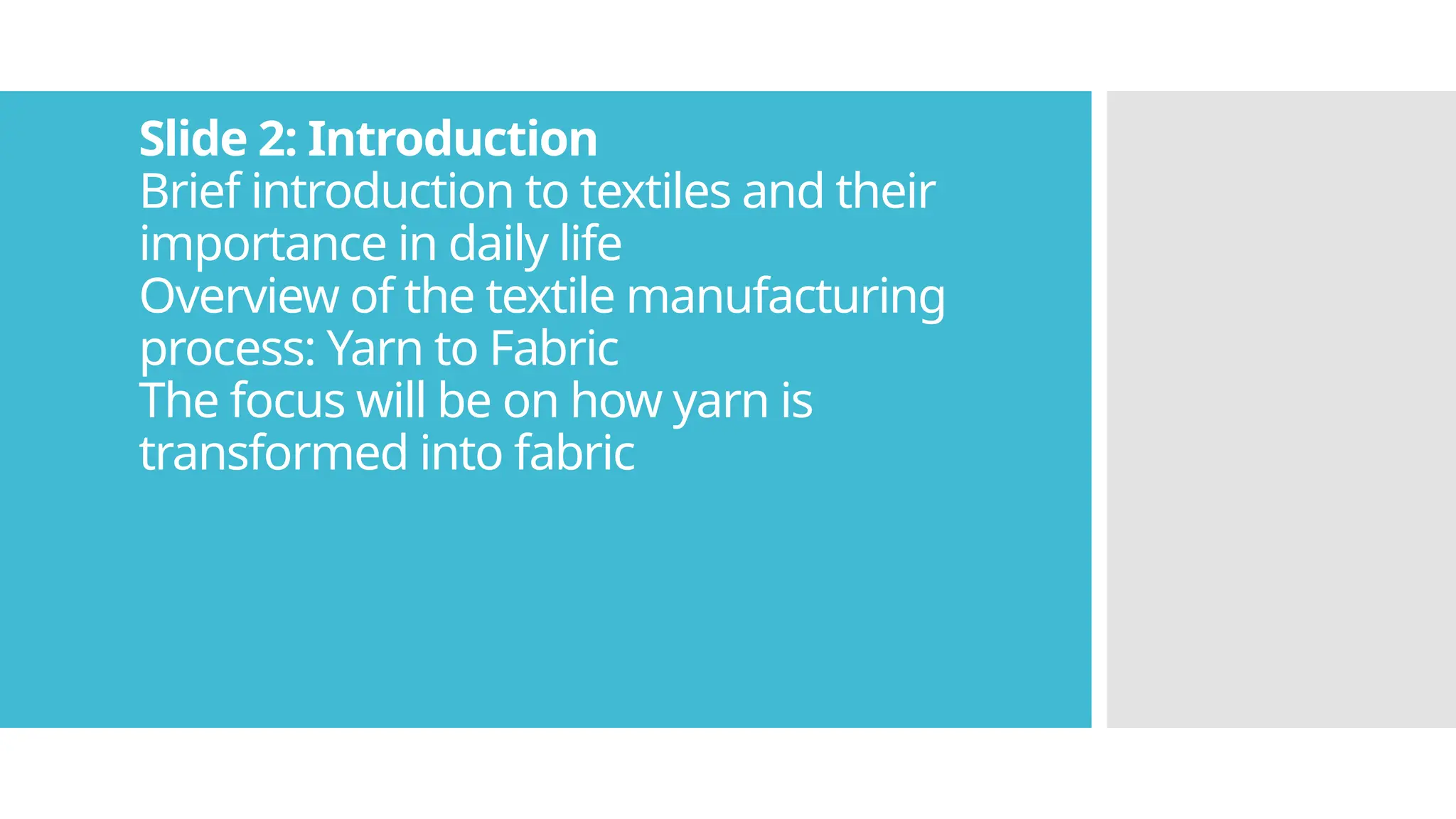 Textile Yarn manufacturing to Fabric.pptx