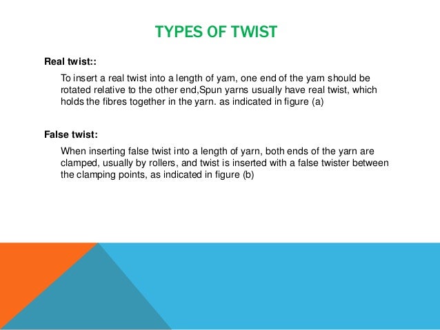 Yarn twist