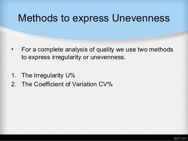 Unevenness Definition