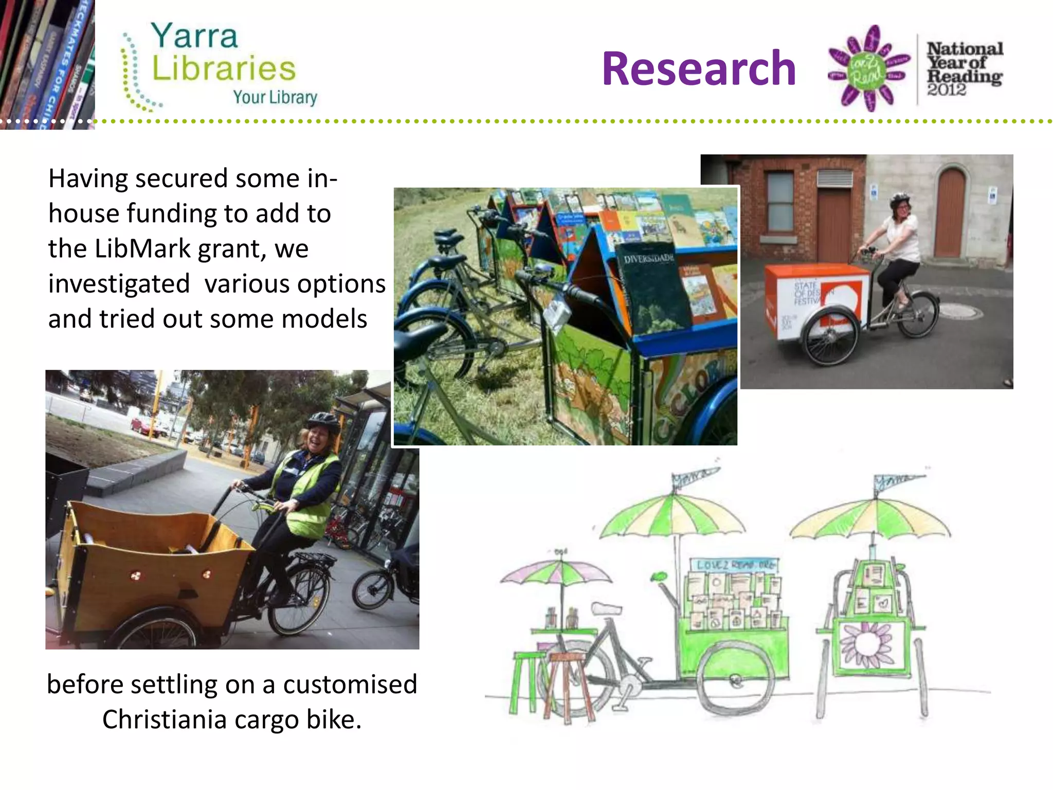 Yarra libraries book bike libmark grant presentation october 2012 ...