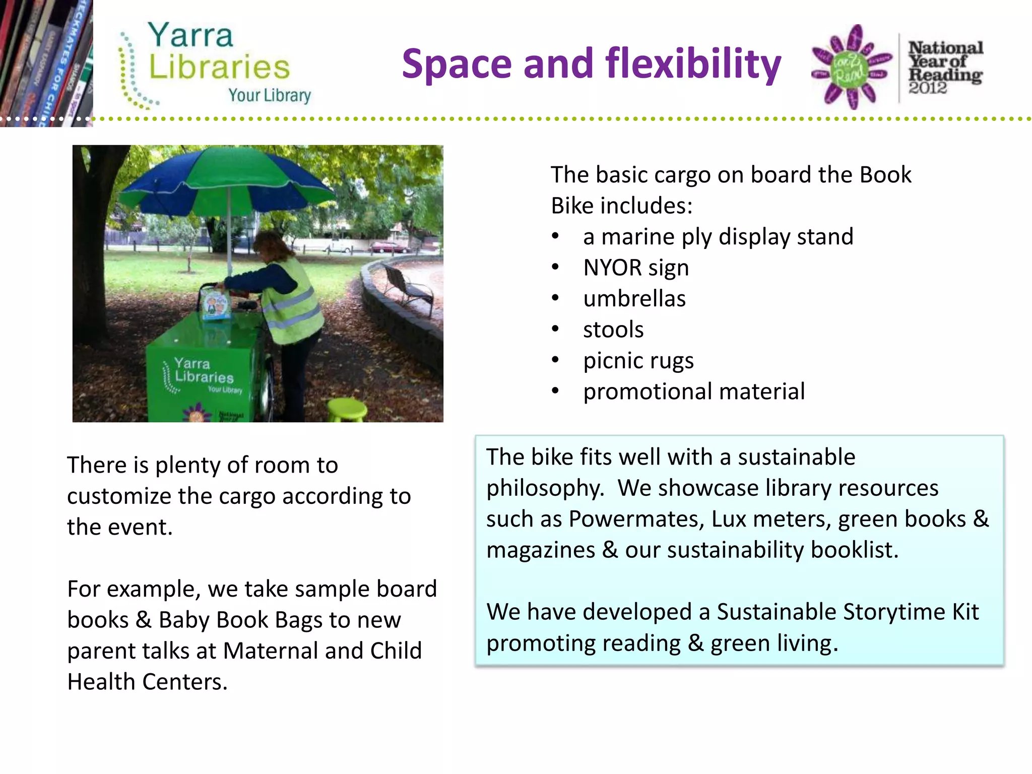 Yarra libraries book bike libmark grant presentation october 2012 ...