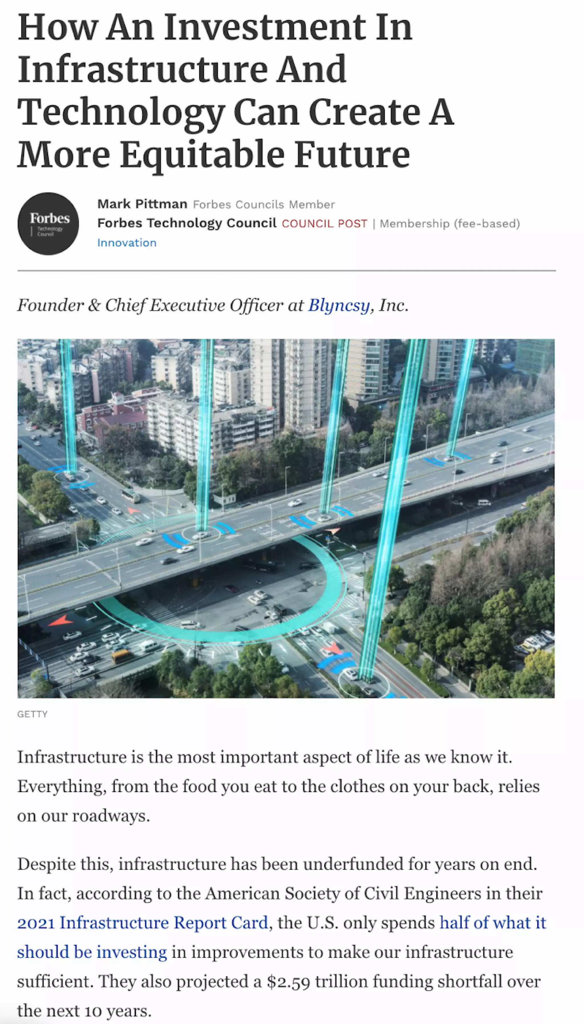 How an investment in infrasytucture and technology can create a more ...