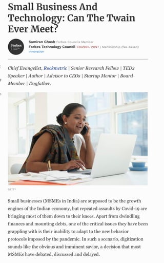 Small business and techonlogy: Can the twain ever meet? | PDF ...