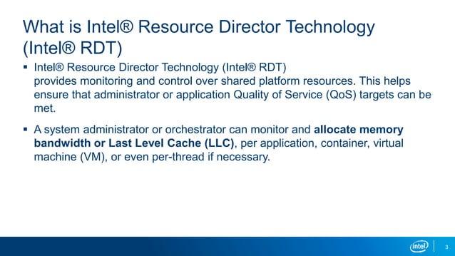 Improving Quality of Service via Intel RDT | PPTX | Operating Systems | Computer Software and ...