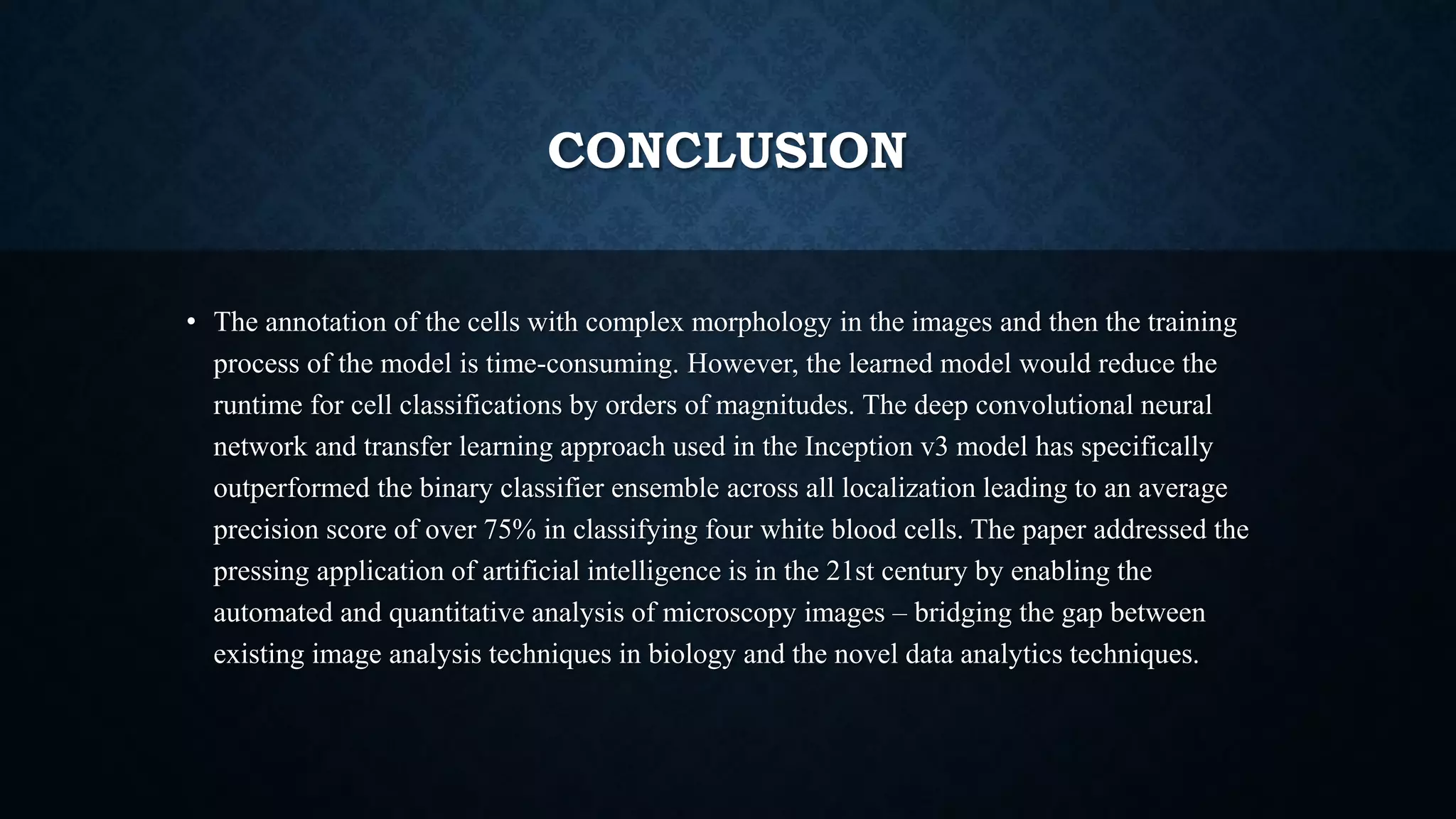 Automated Analysis Of Microscopy Images Using Deep Convolutional Neural Network Ppt
