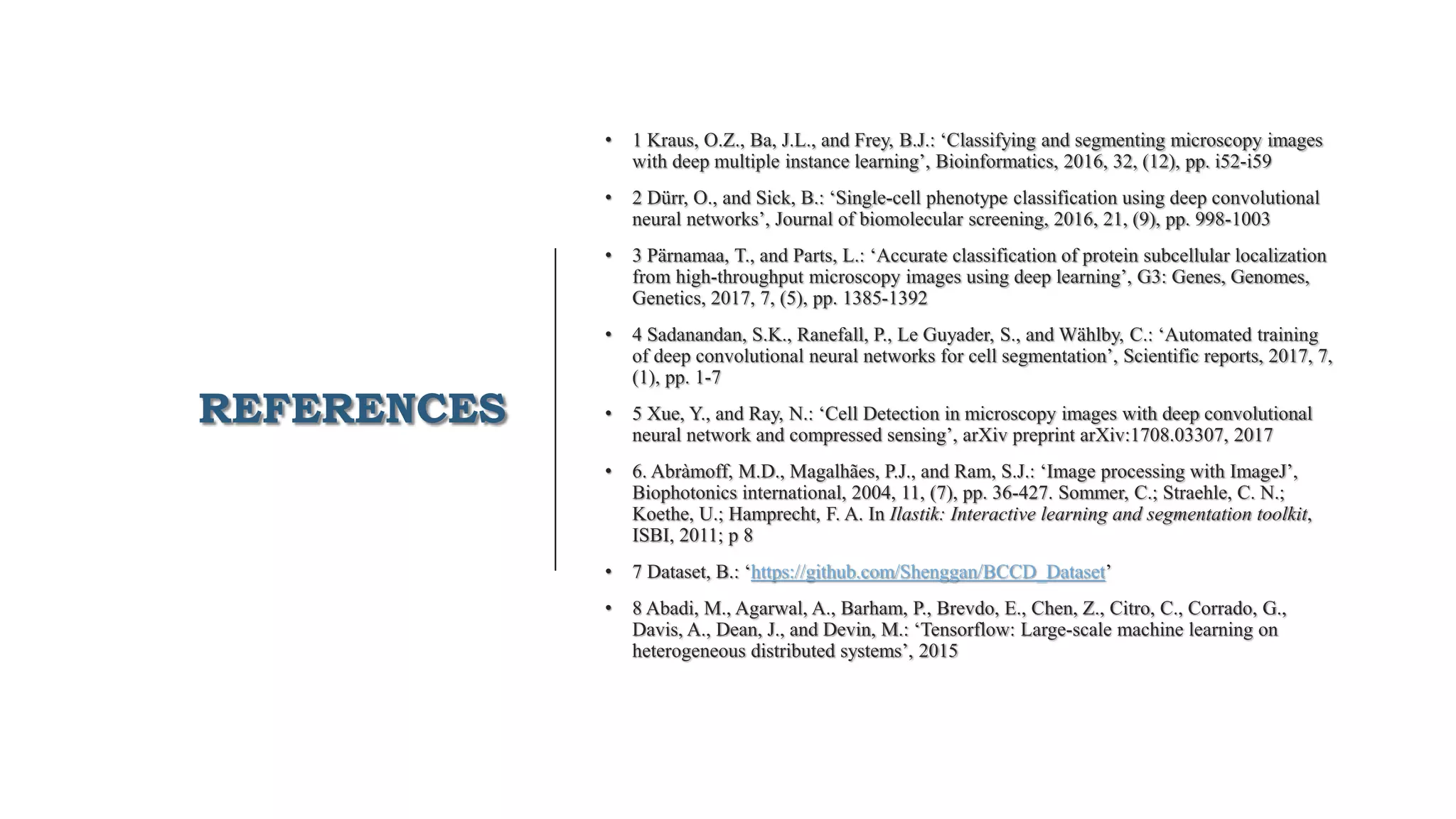 Automated Analysis of Microscopy Images using Deep Convolutional Neural Network | PPT