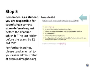 AlMaghrib_exam_deferral_tutorial | PPT