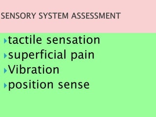 neurological assessment | PPTX