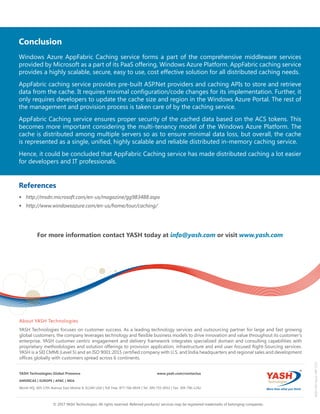 Distributed Caching Using Windows Azure AppFabric | PDF