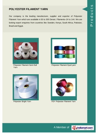 Yash Poly Tex, Mumbai, Acrylic Yarn | PDF