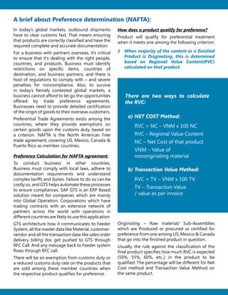Preference in SAP GTS for NET COST Method | PDF