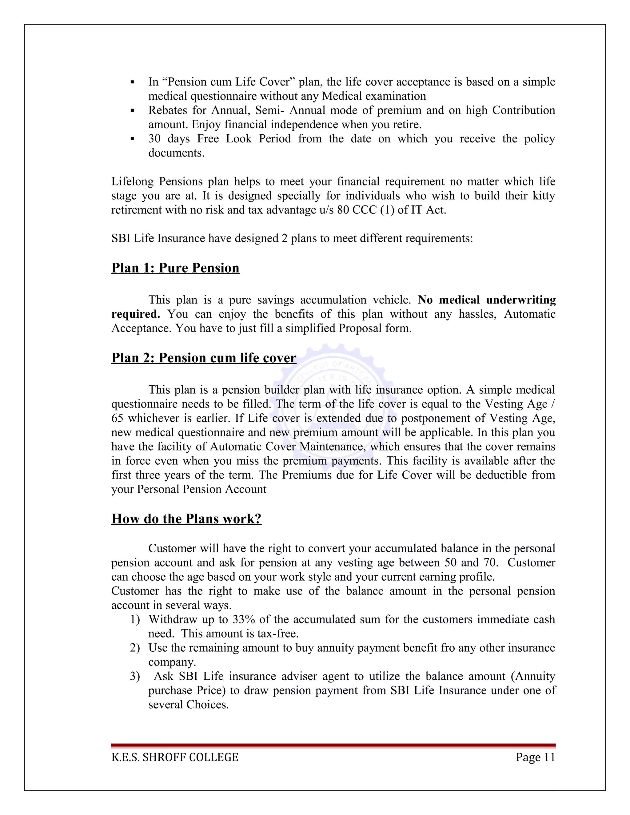 Yash sbi life insurance | DOC