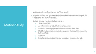 Civil Construction management : time and motion study | PPTX