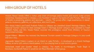 shiv niwas palace, udaipur | PPTX