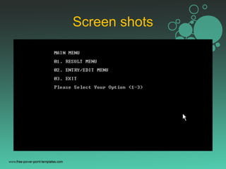 Student management system project report c++ | PPT