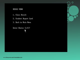 Student management system project report c++ | PPT