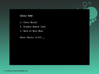 Student management system project report c++ | PPT