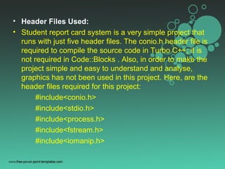 Student management system project report c++ | PPT