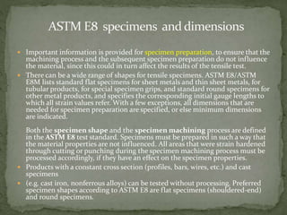 Tensile Testing ASTM E8 | PPTX
